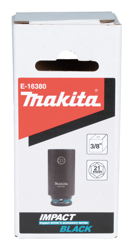 E-16380 - Lange krachtdop 21 mm 3/8"