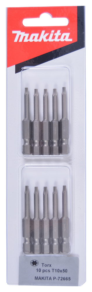 P-72665 - TORX BIT 1/4" TX10x50mm 10STK
