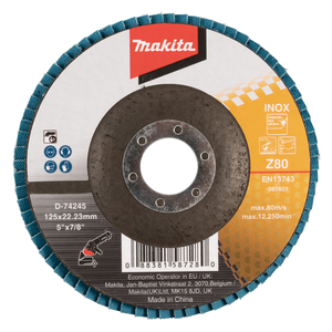 D-74245 - Lamellslipskiva 125 x 22,23 mm, Z80